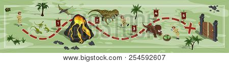 Dinosaurs World Map Vector & Photo (Free Trial) | Bigstock
