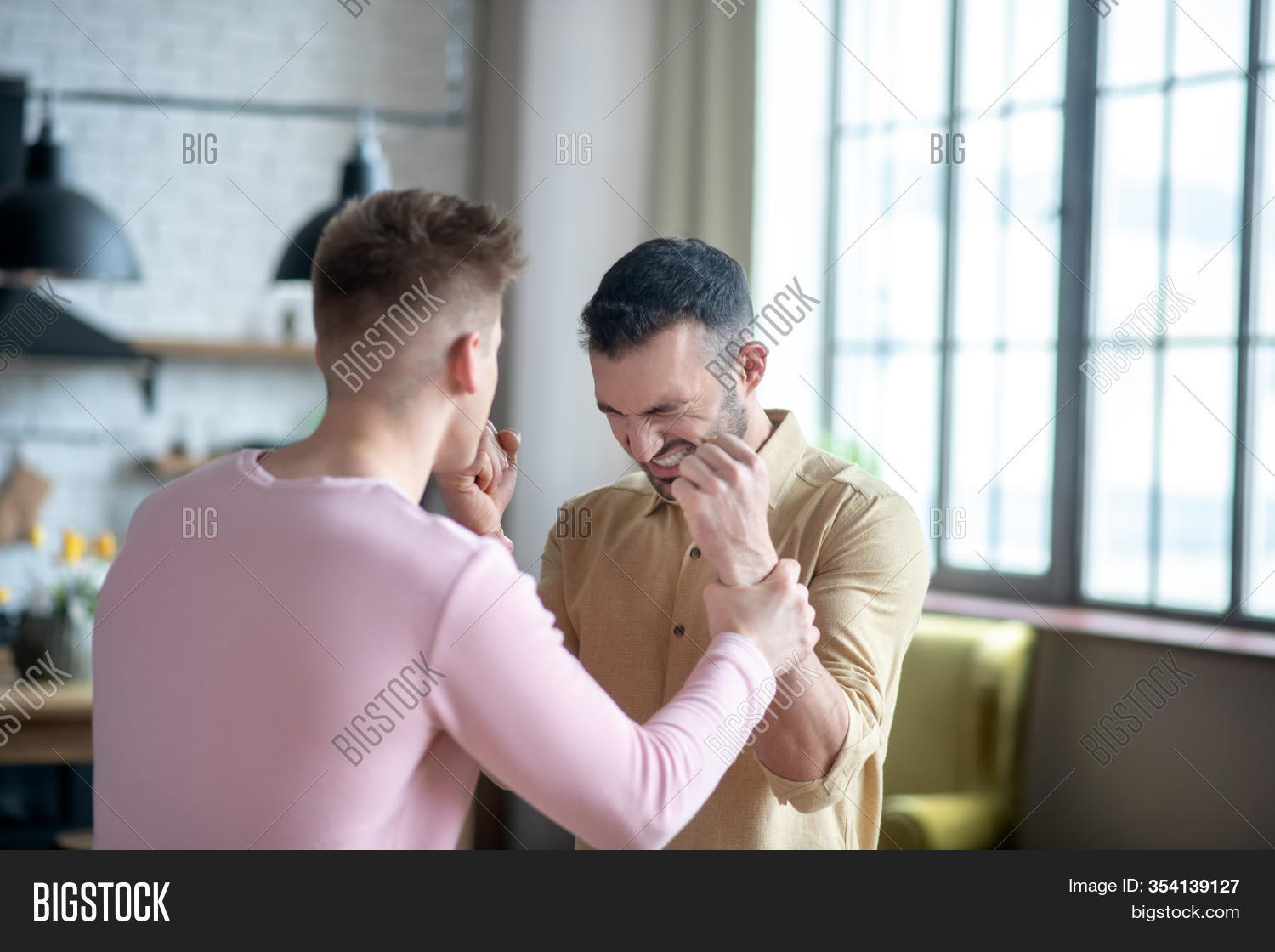 Two Young Men Fighting Image & Photo (Free Trial) | Bigstock
