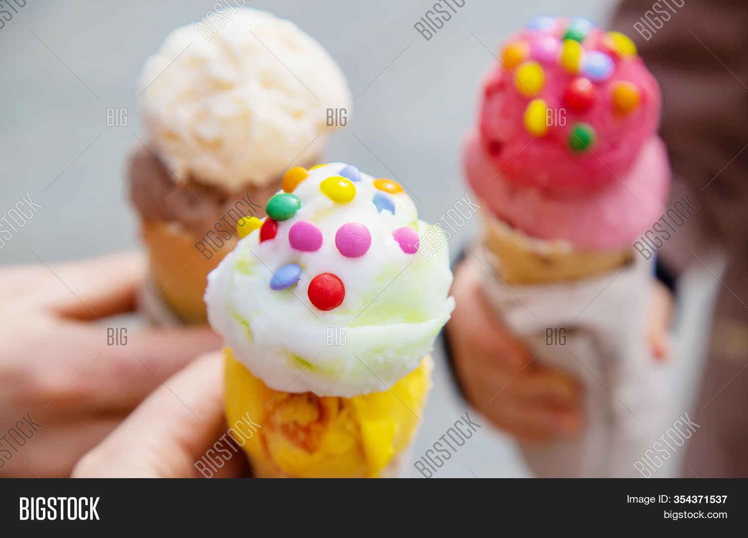 Ice Cream Hands People Image & Photo (Free Trial) | Bigstock