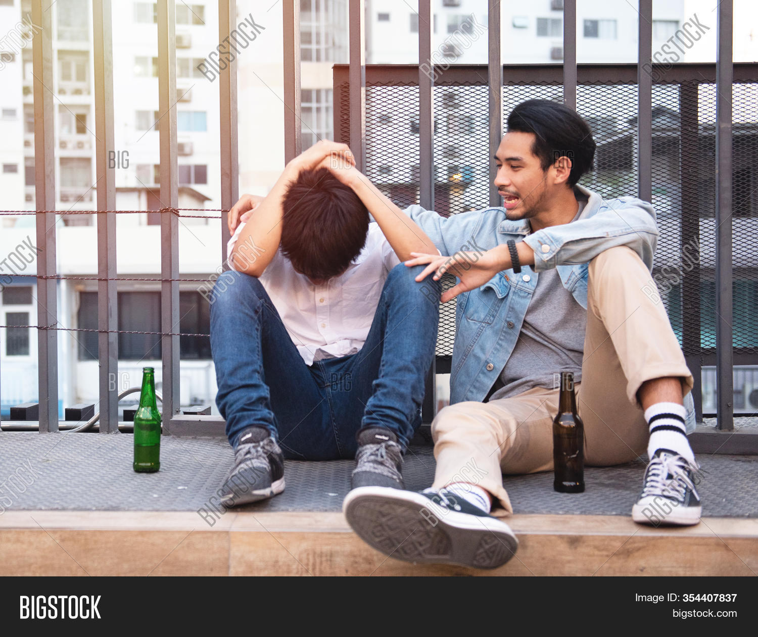 Two Friends Drink Beer Image & Photo (Free Trial) | Bigstock