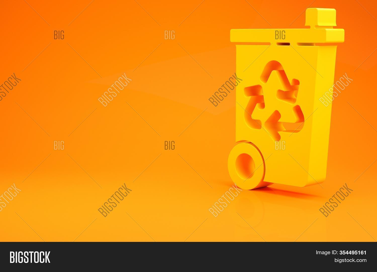 Yellow Recycle Bin Image & Photo (Free Trial) | Bigstock