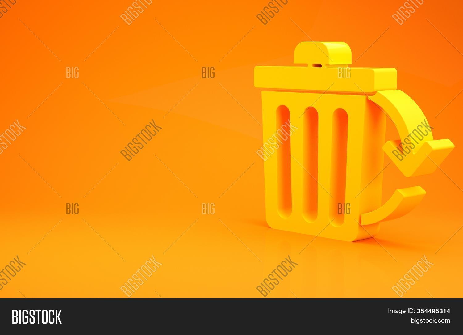 Yellow Recycle Bin Image & Photo (Free Trial) | Bigstock