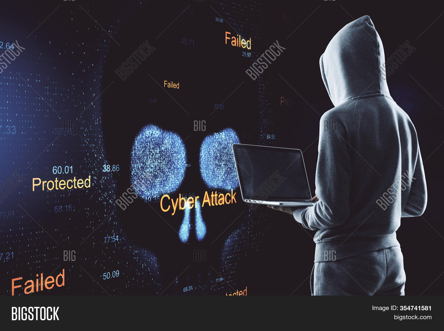 Hacker Holding Laptop Image & Photo (Free Trial) | Bigstock