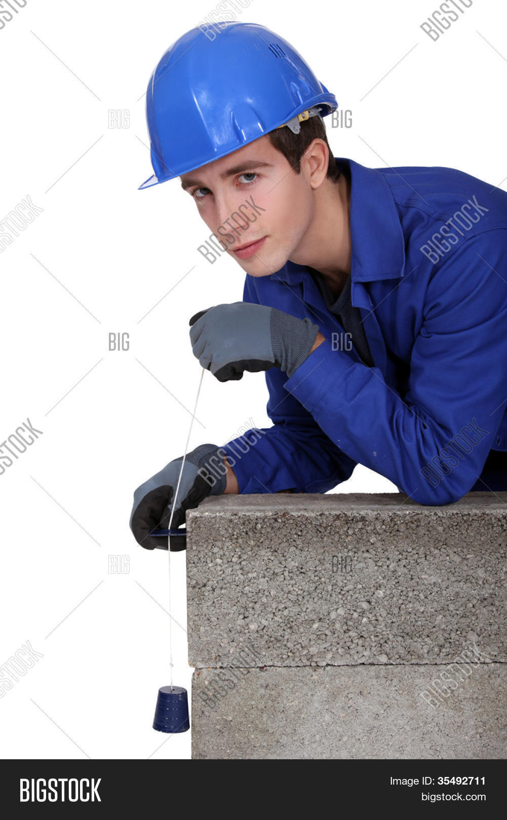 Bricklayer Plumb Line Image & Photo (Free Trial) | Bigstock