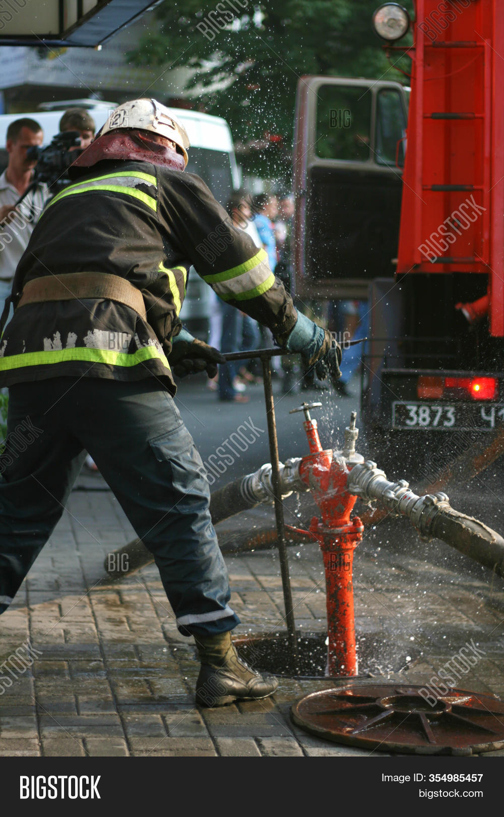 Firefighters Connect Image & Photo (Free Trial) | Bigstock