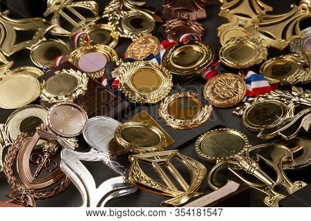 Group Trophy Medals Image & Photo (Free Trial) | Bigstock