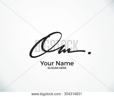 O M Om Initial Logo Vector & Photo (Free Trial) | Bigstock