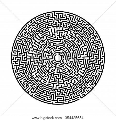 Difficult Circle Maze Vector & Photo (Free Trial) | Bigstock