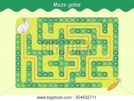 Rabbit Carrot Maze. Vector & Photo (Free Trial) | Bigstock