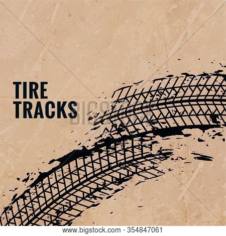 Grunge Tire Print Vector & Photo (Free Trial) | Bigstock