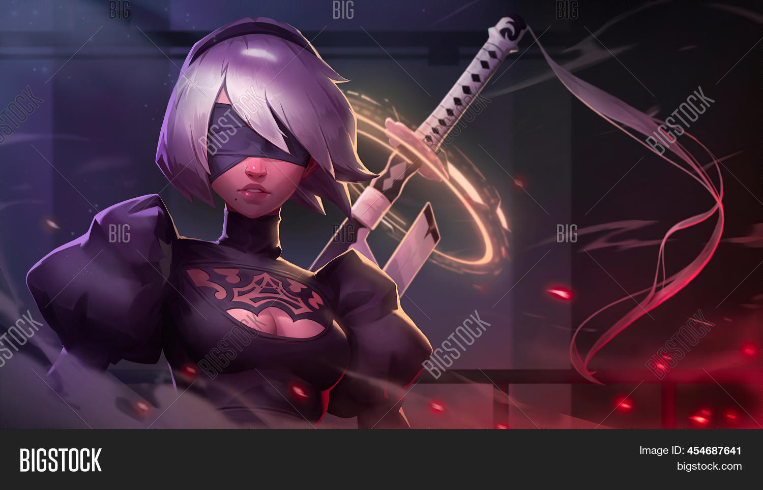 Anime Blind Warrior Image & Photo (Free Trial) | Bigstock