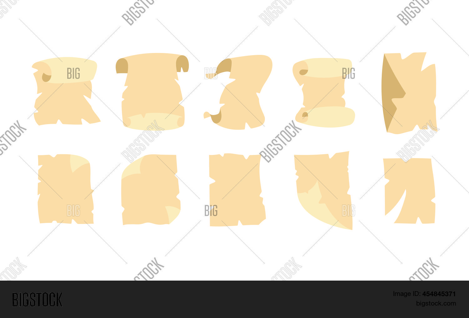 Old Paper Scroll Set Vector & Photo (Free Trial) | Bigstock