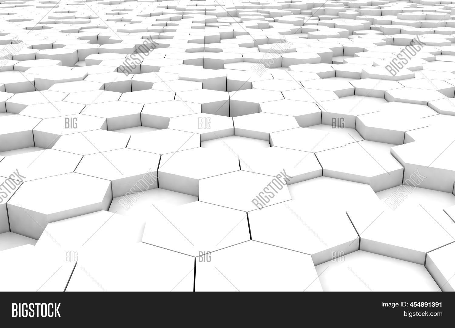 Duo Tone Hexagon 3d Image & Photo (Free Trial) | Bigstock