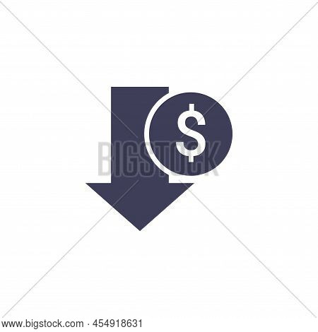 Cost Reduction Icon Vector & Photo (Free Trial) | Bigstock