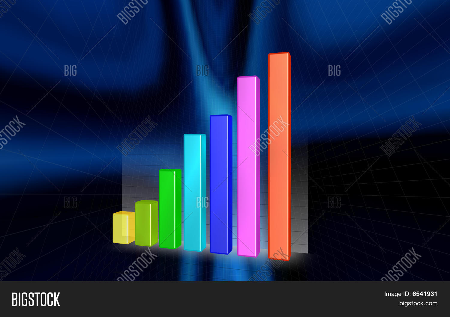 3D Chart Blue Image & Photo (Free Trial) | Bigstock