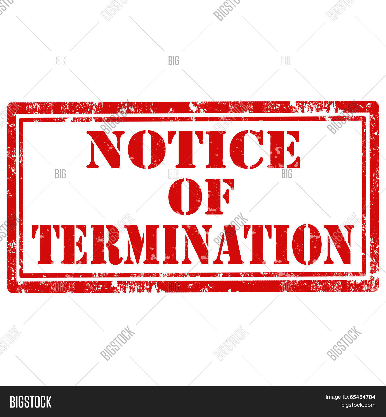 Notice Termination- Vector & Photo (Free Trial) | Bigstock