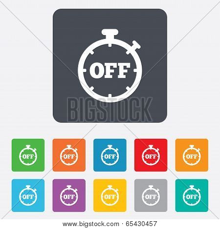Timer Off Sign Icon. Vector & Photo (Free Trial) | Bigstock