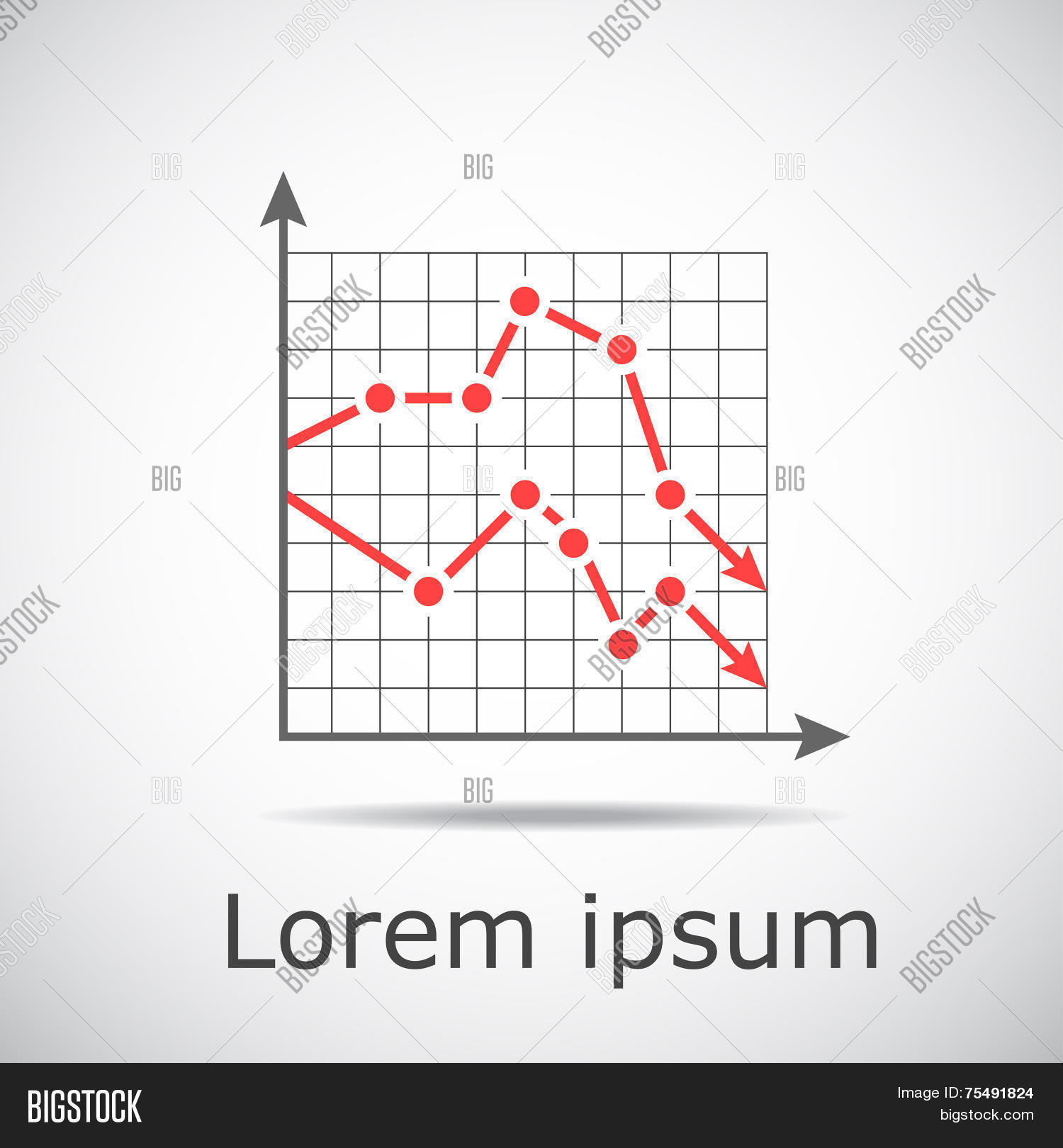 Drop Chart Two Graphs Vector & Photo (Free Trial) | Bigstock