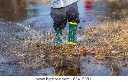 Playing Puddles Image & Photo (Free Trial) | Bigstock