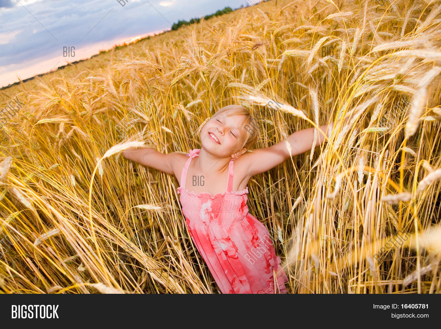 Little Girl Wheat Image & Photo (Free Trial) | Bigstock