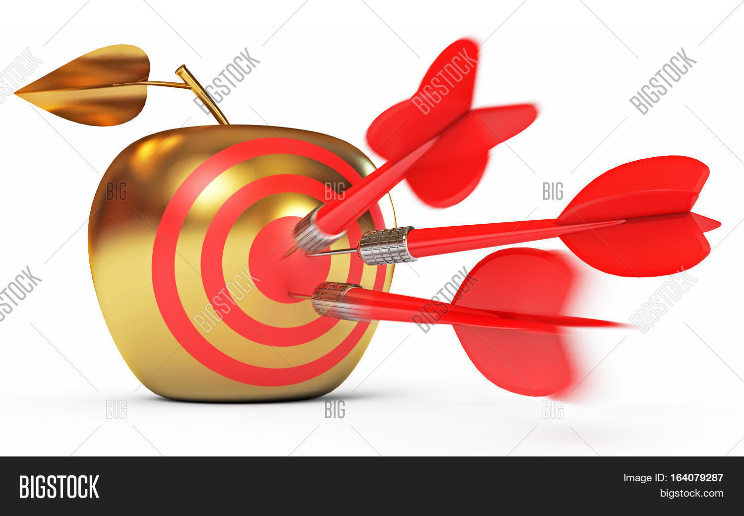 Hit Bull's-eye. Golden Image & Photo (Free Trial) | Bigstock