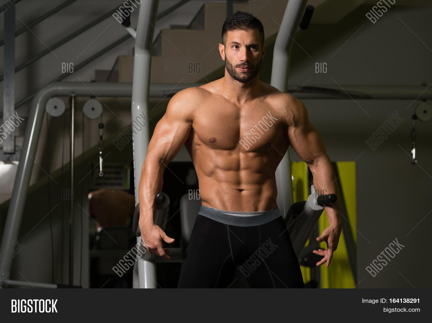 Muscular Man Flexing Image & Photo (Free Trial) | Bigstock