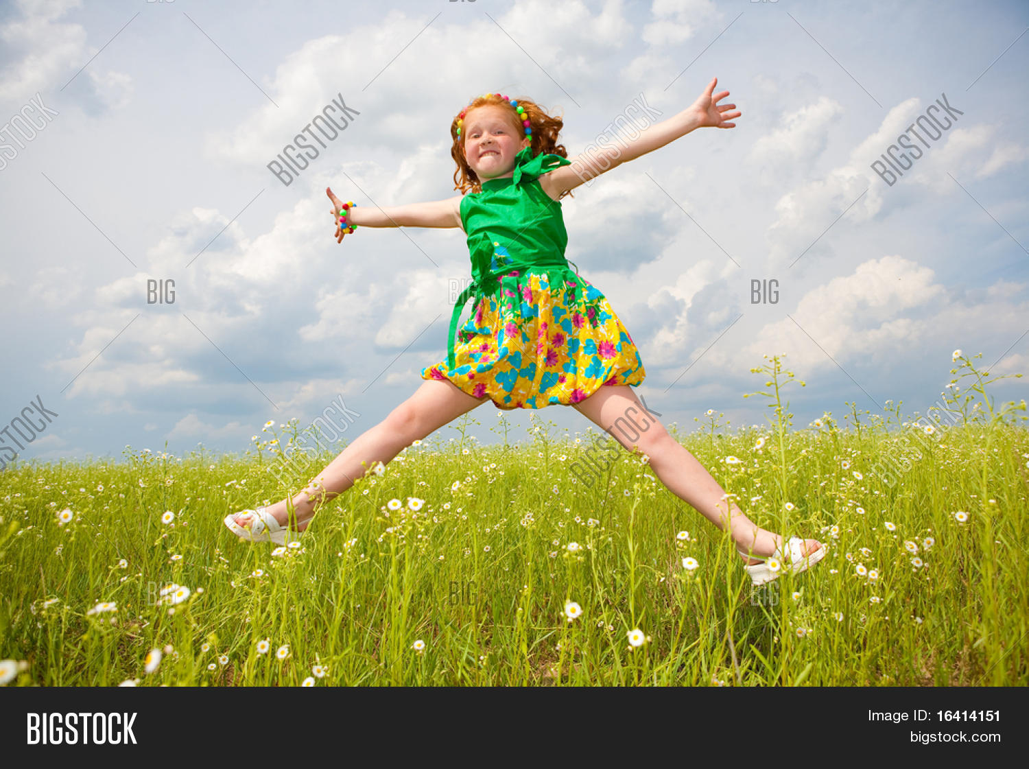 Little Girl Jumping Image & Photo (Free Trial) | Bigstock