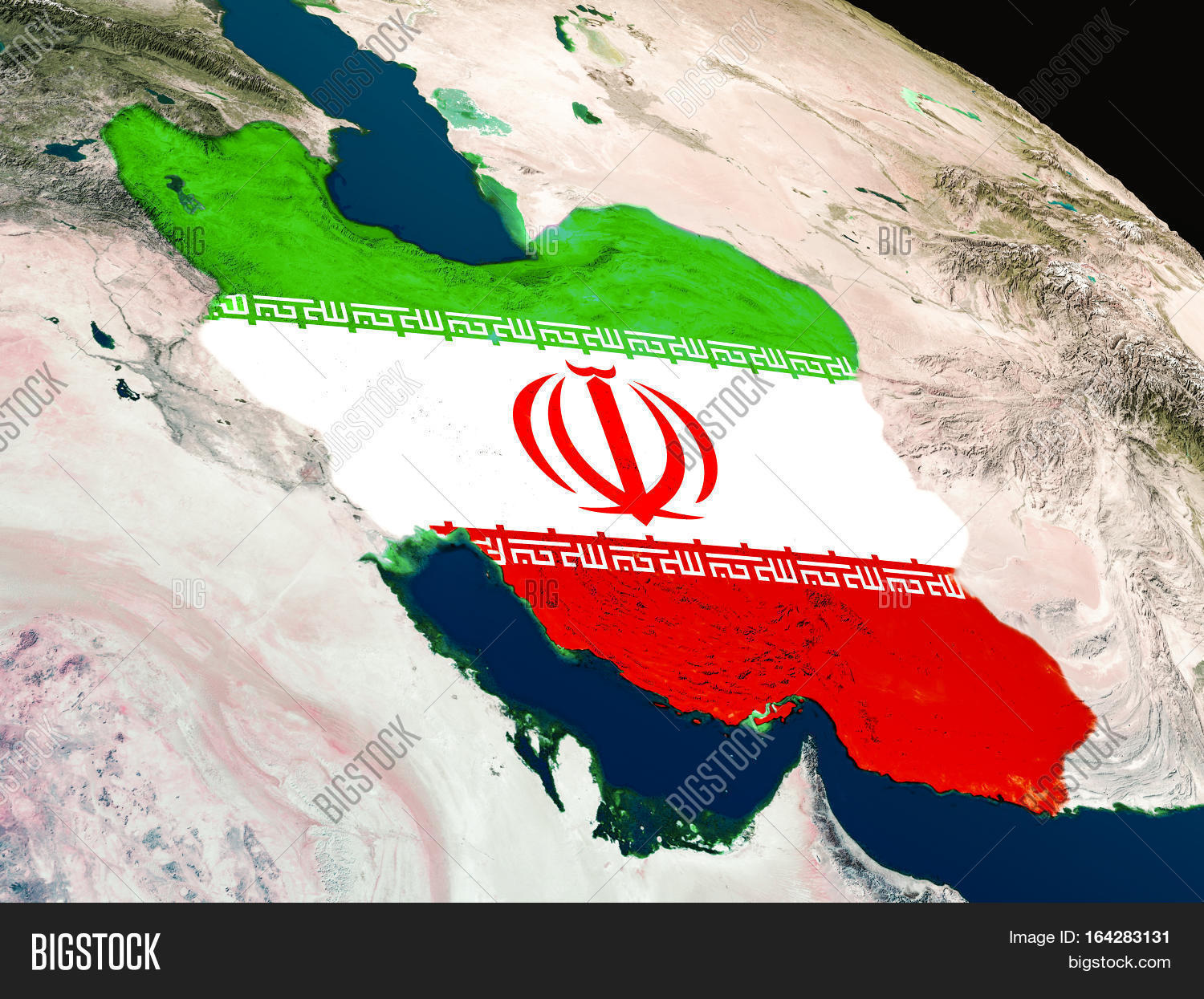 Flag Iran Space Image & Photo (Free Trial) | Bigstock
