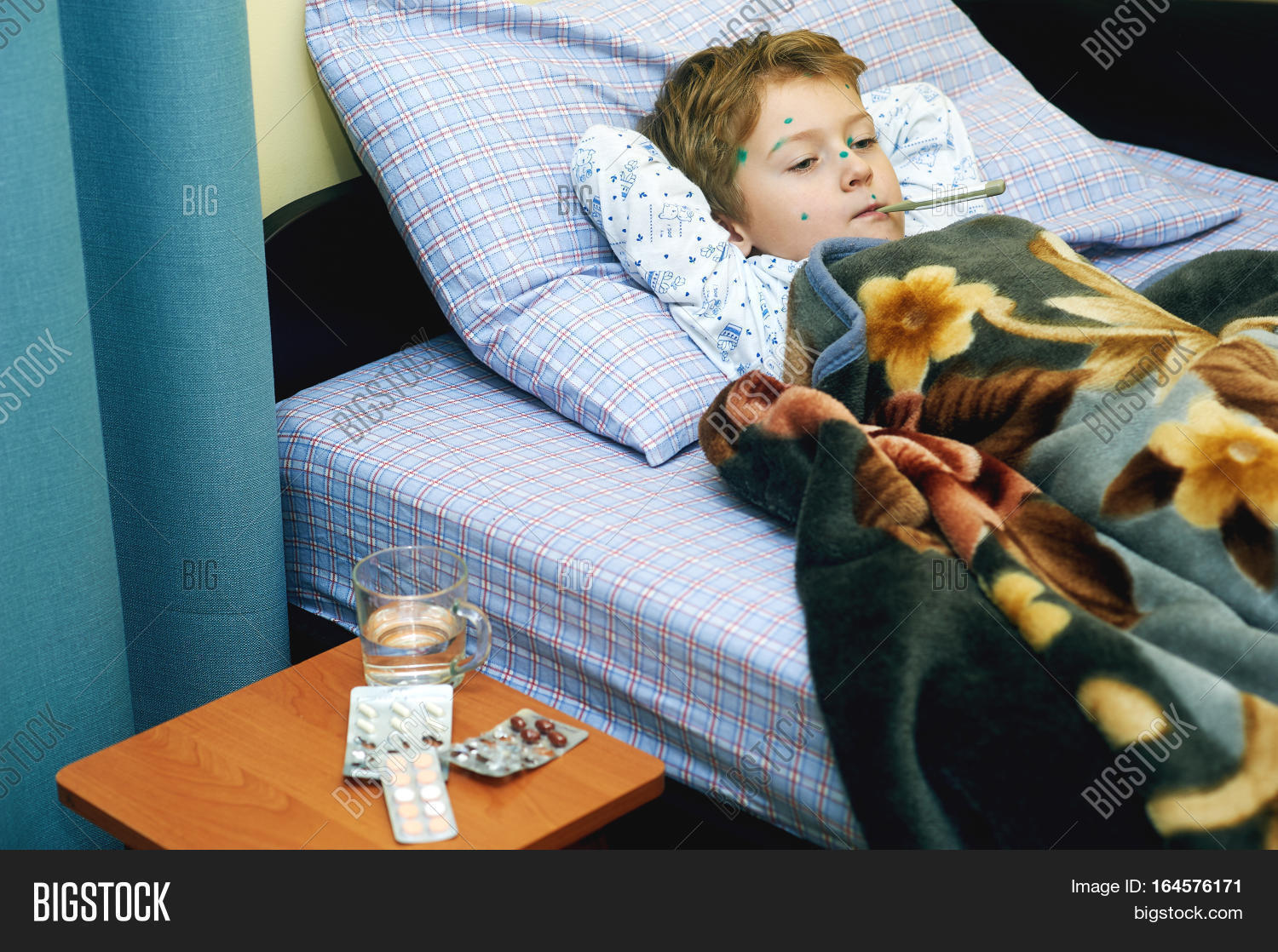 Sick Child Boy Lying Image & Photo (Free Trial) | Bigstock