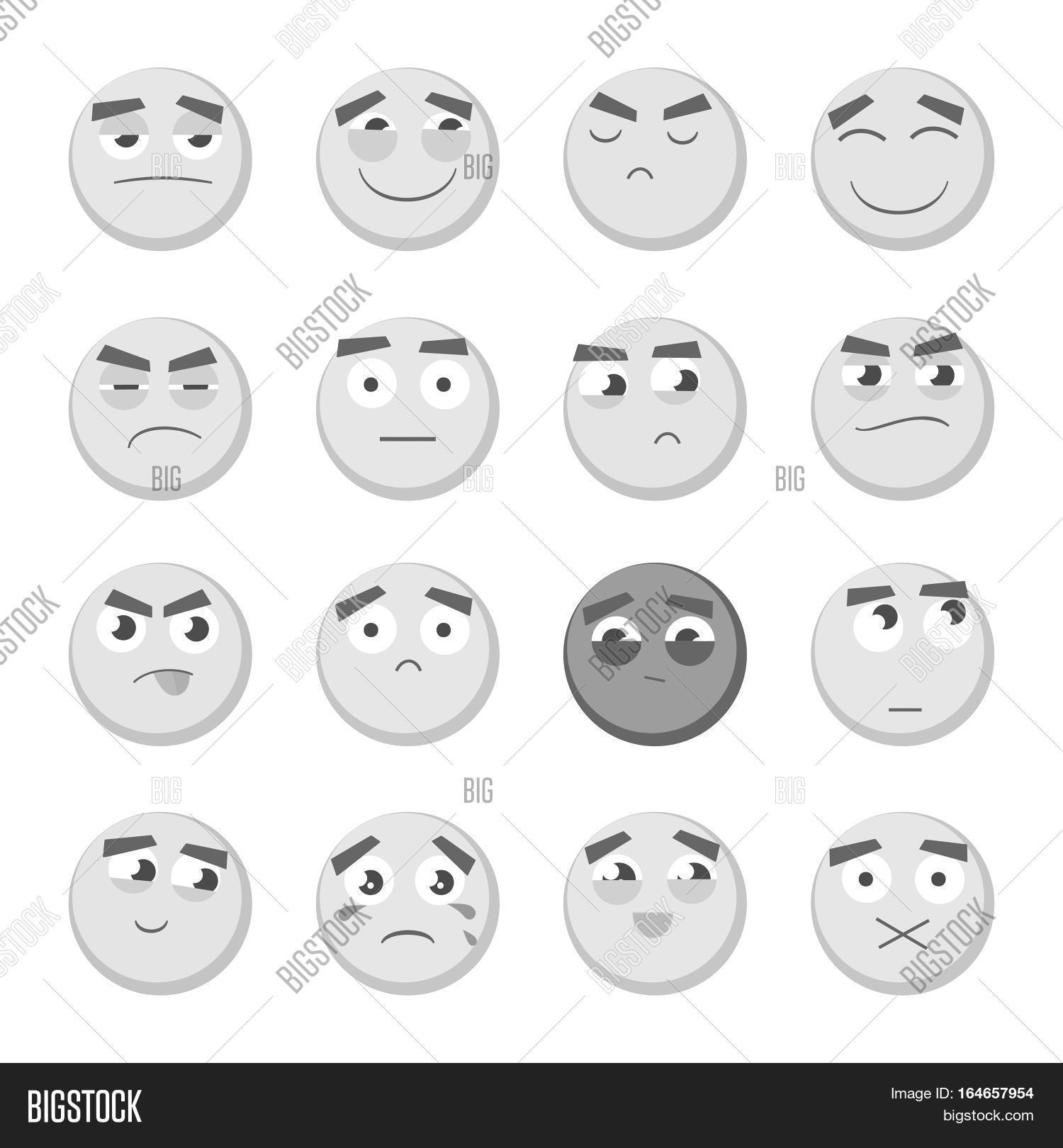 Monochrome Emoticon Image & Photo (Free Trial) | Bigstock