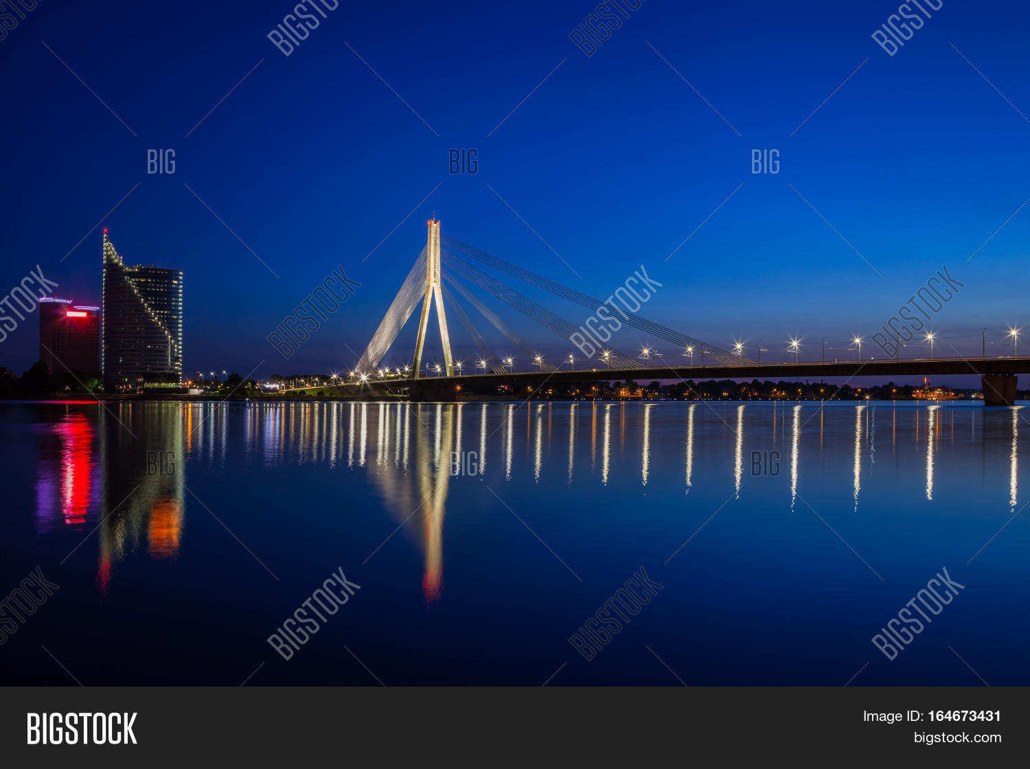 Illuminated Bridge Image & Photo (Free Trial) | Bigstock