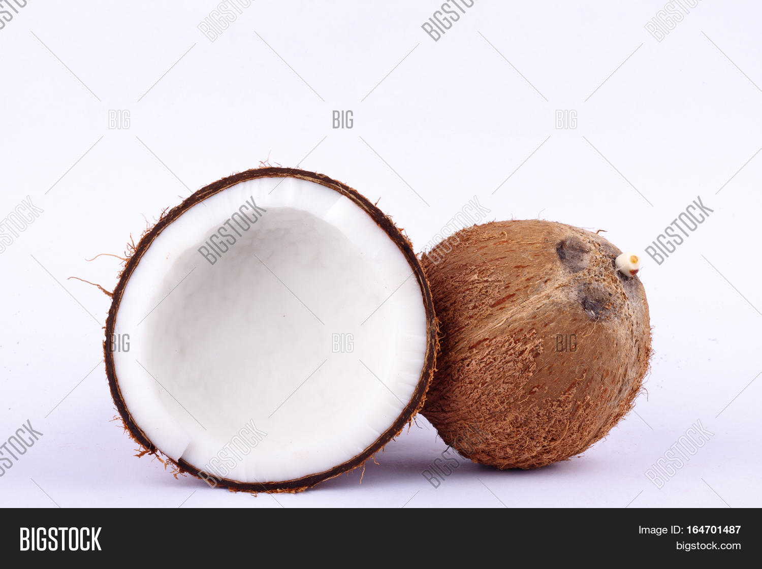 Fresh Coconut Half Image & Photo (Free Trial) | Bigstock