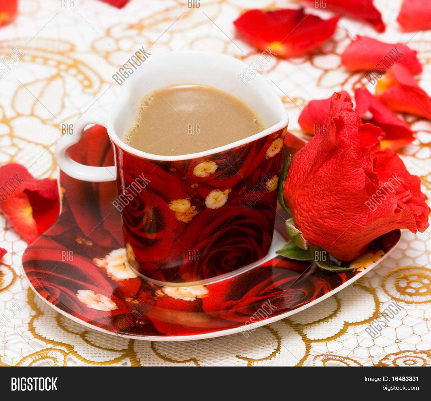 Red Cup Coffee Roses Image & Photo (Free Trial) | Bigstock