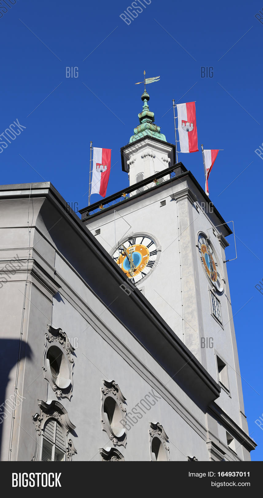Old Town Hall Flags Image & Photo (Free Trial) | Bigstock