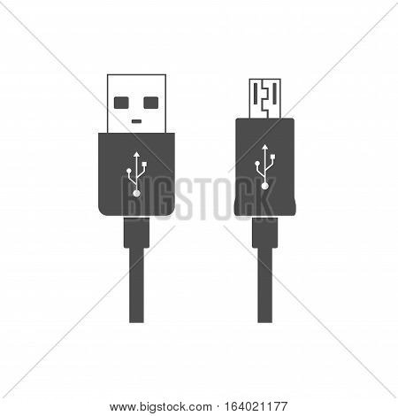 Micro USB Cables Icon Vector & Photo (Free Trial) | Bigstock
