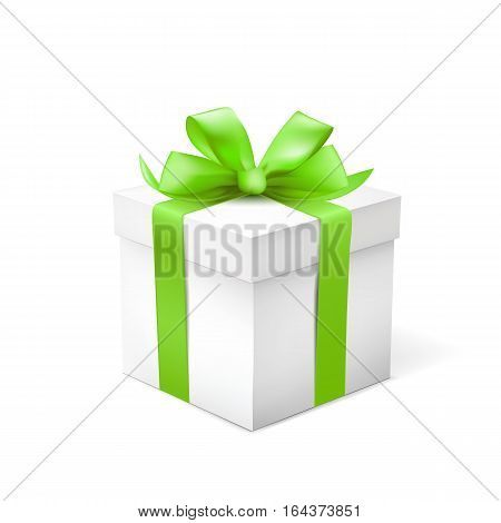Gift Box Green Ribbon Vector & Photo (Free Trial) | Bigstock
