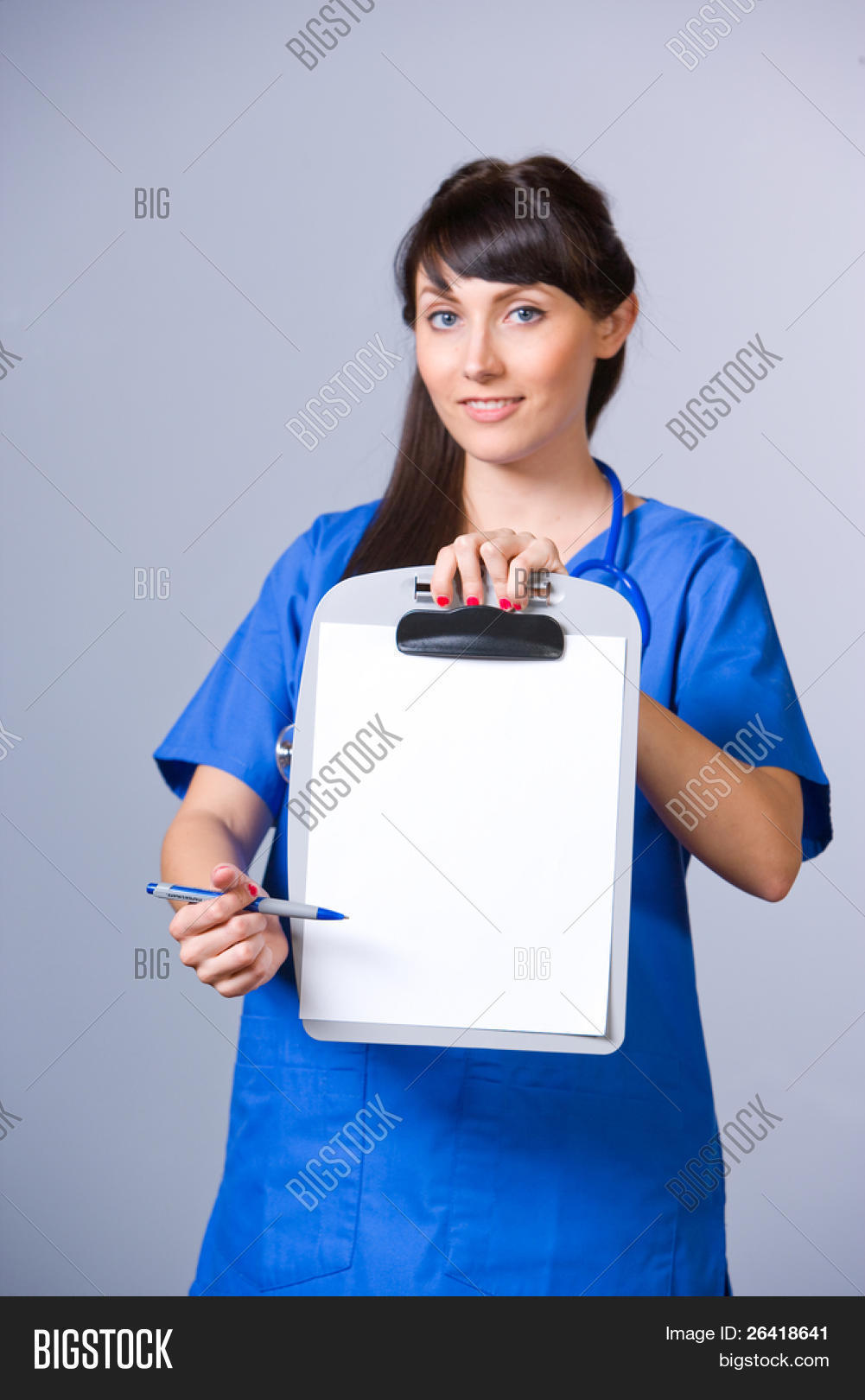 Woman Nurse Chart Image & Photo (Free Trial) | Bigstock