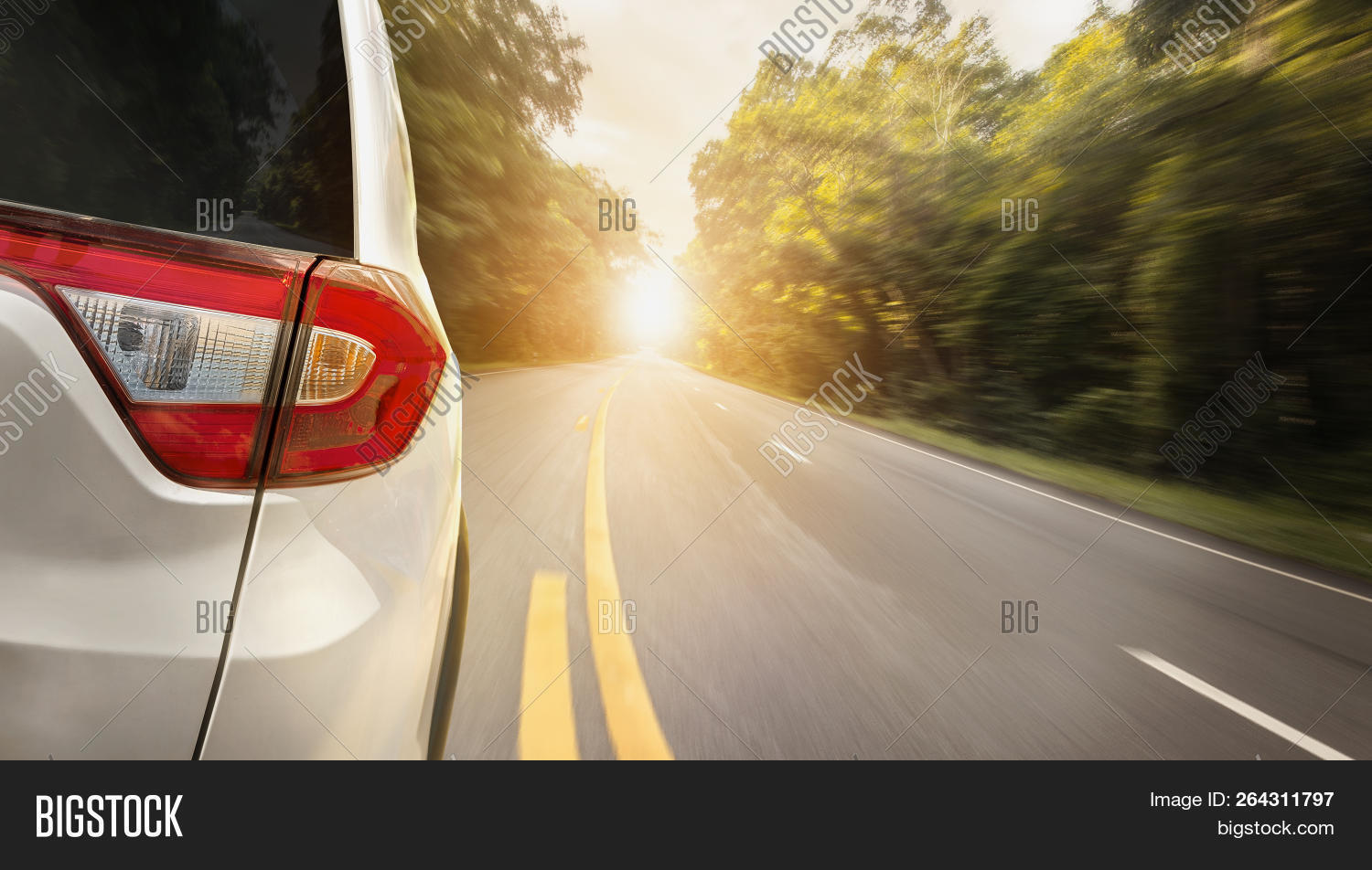 Close Back Car Running Image & Photo (Free Trial) | Bigstock