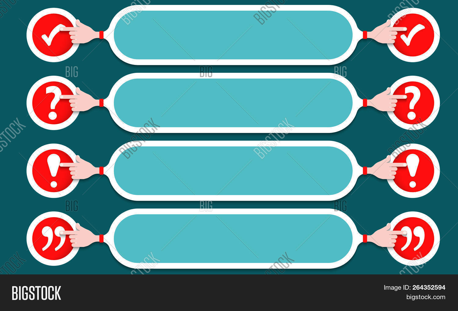 Four Text Boxes Width Vector & Photo (Free Trial) | Bigstock