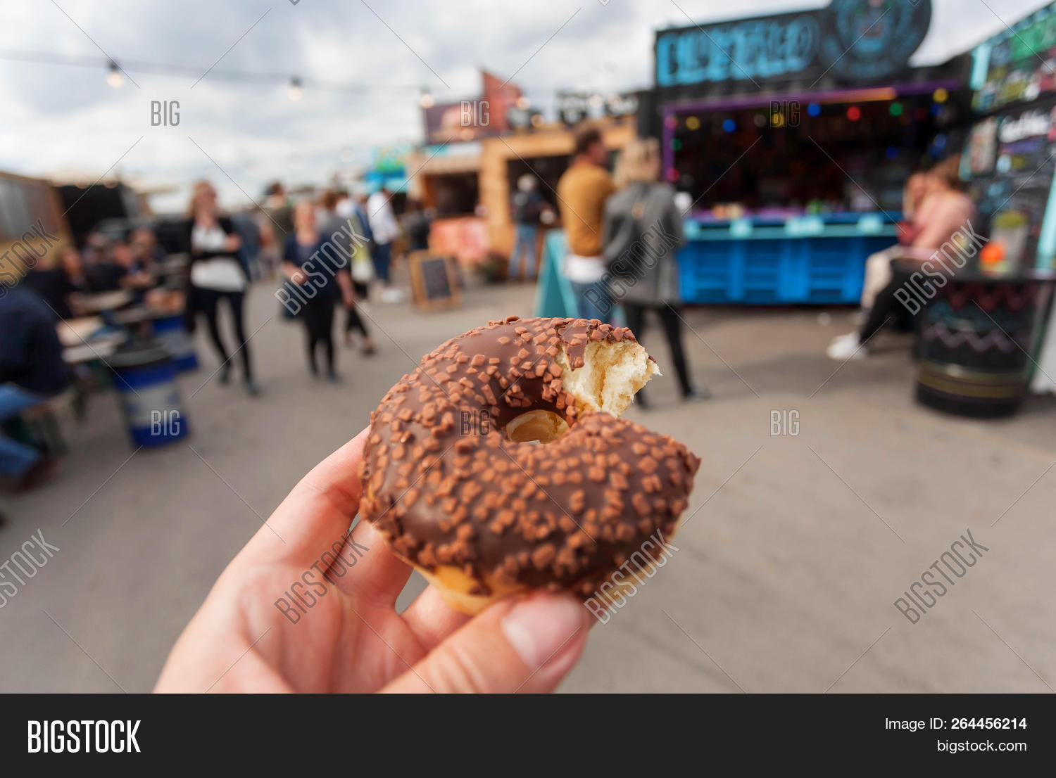 Street Food Donut Hand Image & Photo (Free Trial) | Bigstock