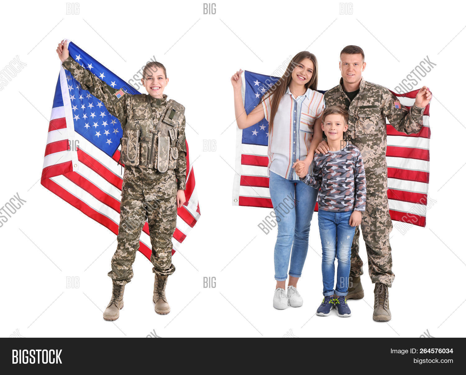 Set Soldiers Family On Image & Photo (Free Trial) | Bigstock