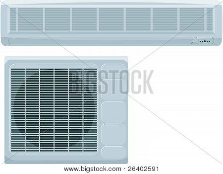 Modern Klima Beyaz Vektörü (Ücretsiz Deneme) | Bigstock