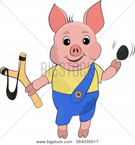 Cute Bully Dirty Pig Vector & Photo (Free Trial) | Bigstock