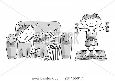 Lazy Boy On Couch, Vector & Photo (Free Trial) | Bigstock