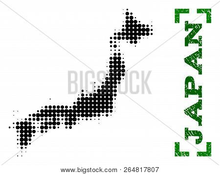 Halftone Map Japan Vector & Photo (Free Trial) | Bigstock