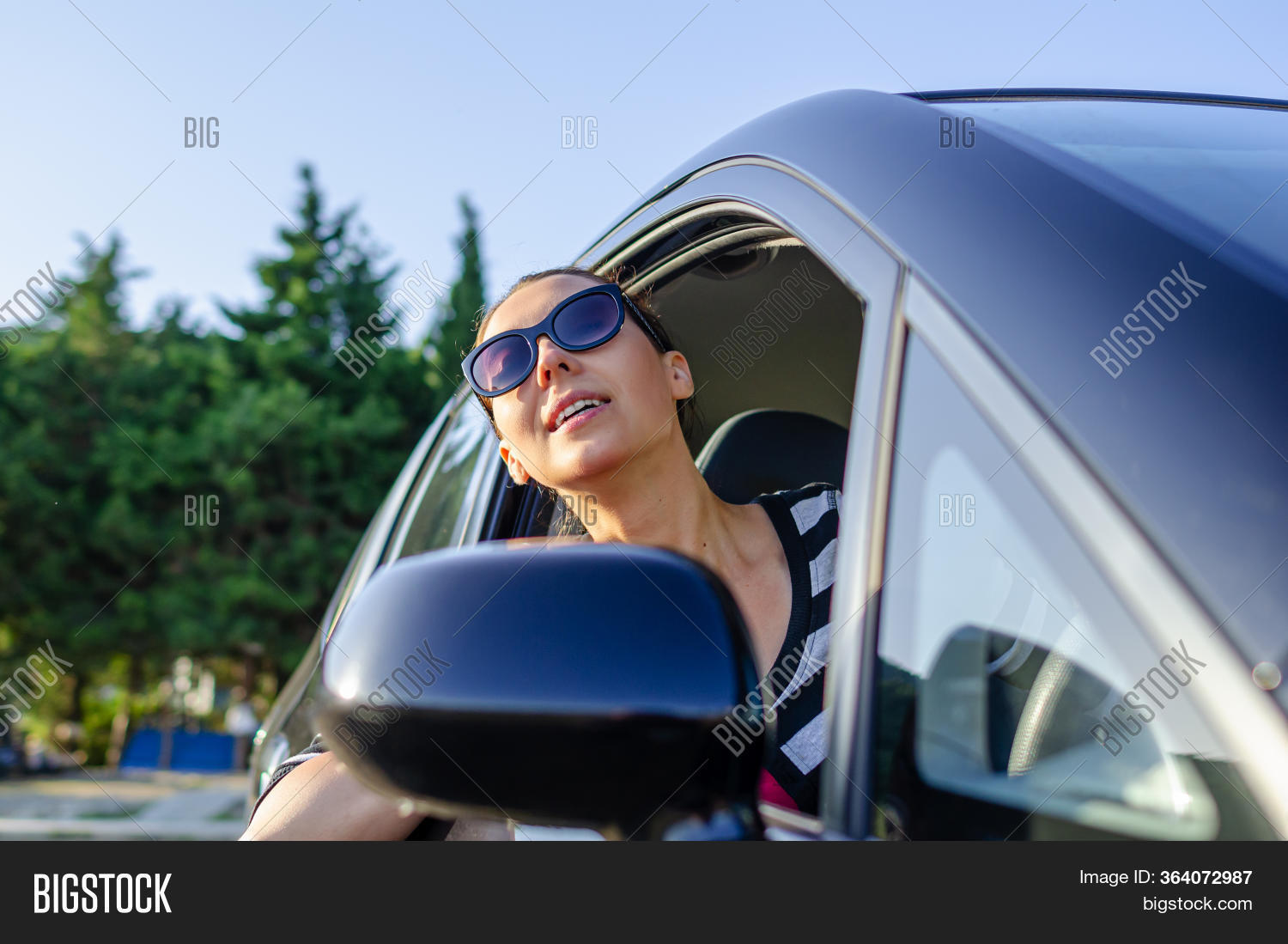 Girl Drives Car On Image & Photo (Free Trial) | Bigstock