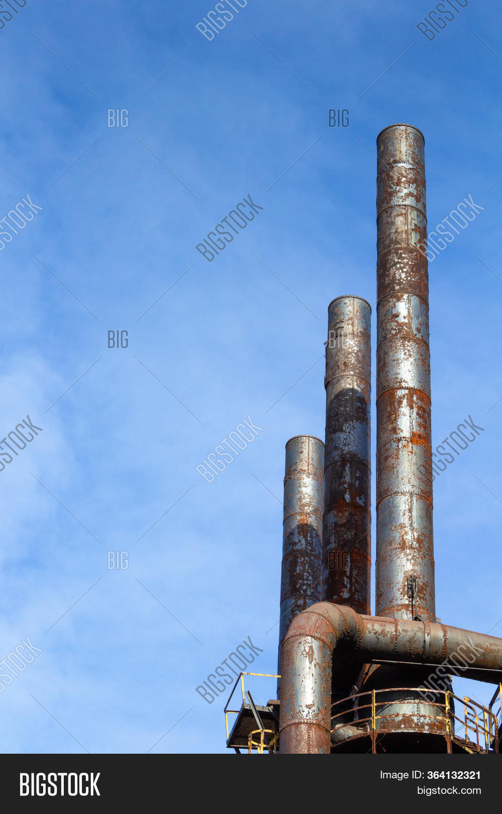 Trio Smoke Stacks Old Image & Photo (Free Trial) | Bigstock