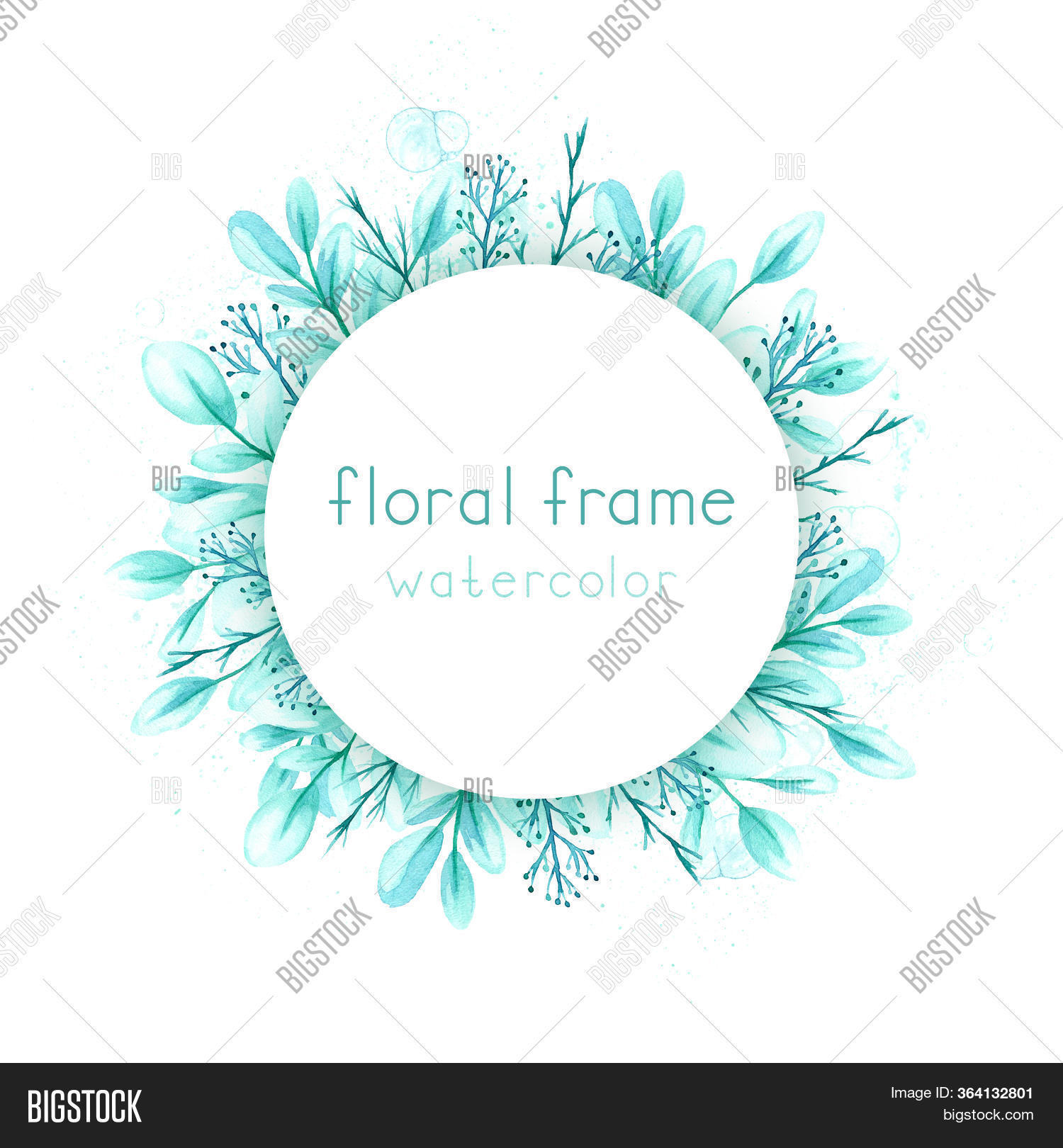Round Frame Watercolor Image & Photo (Free Trial) | Bigstock