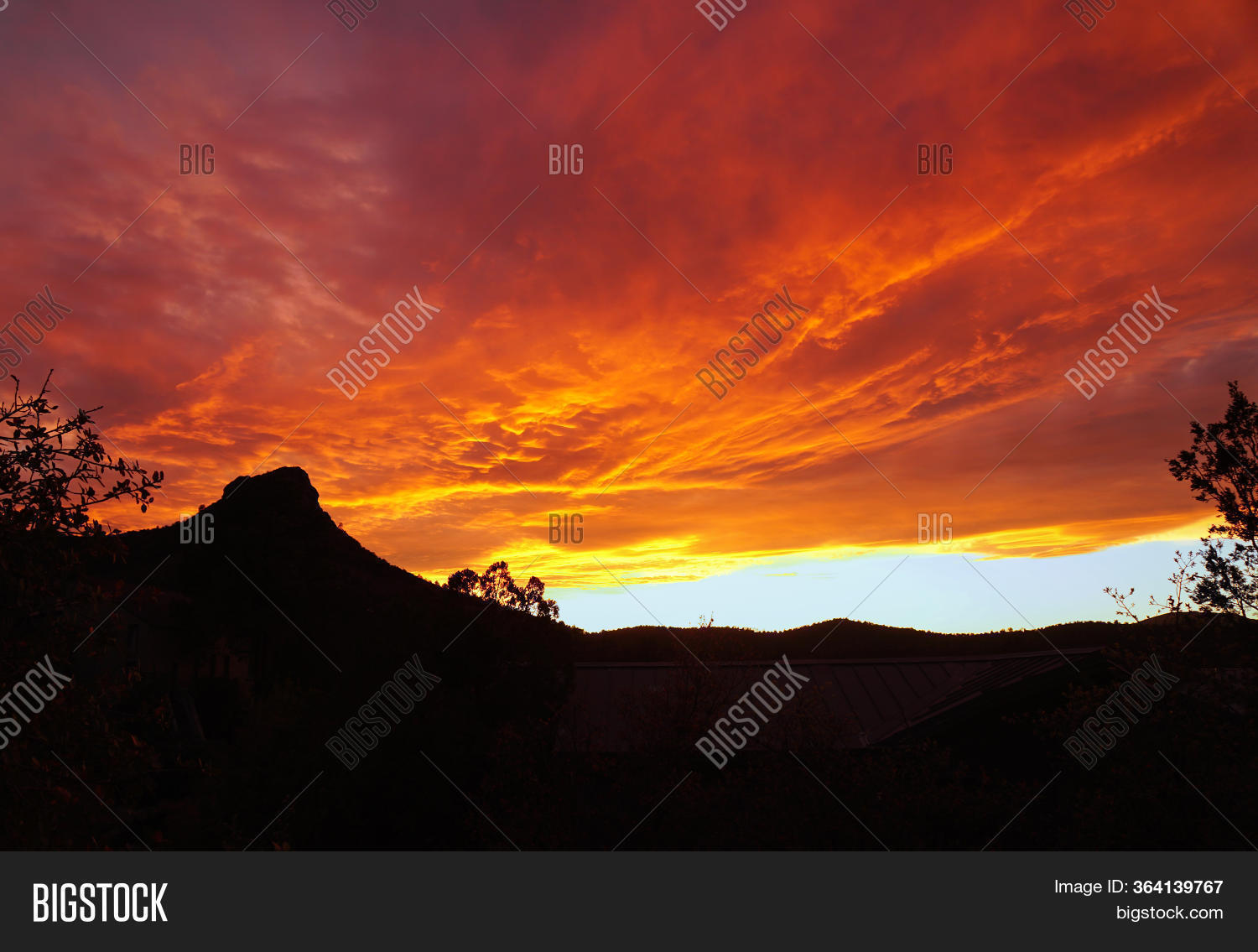 Fiery Sunset Creates Image & Photo (Free Trial) | Bigstock