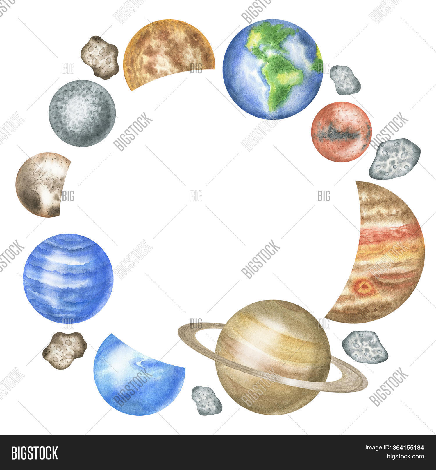 Circular Frame Planets Image & Photo (Free Trial) | Bigstock